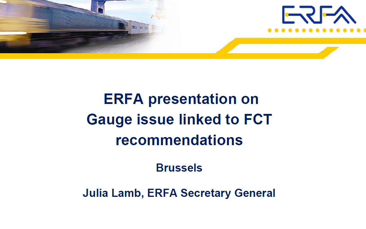 ERFA presentation on Gauge issue linked to FCT recommendations - ERFA ...