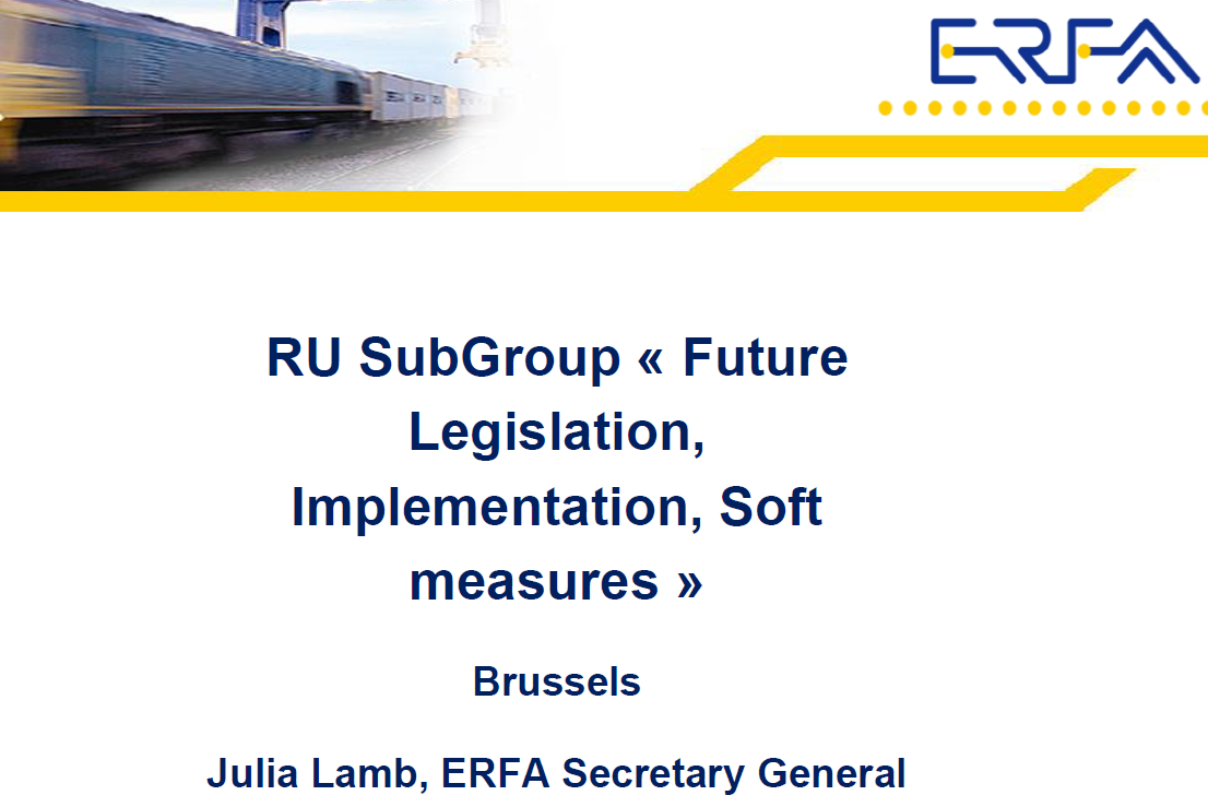 RU Dialogue-ERFA presentations - ERFA - European Rail Freight Association